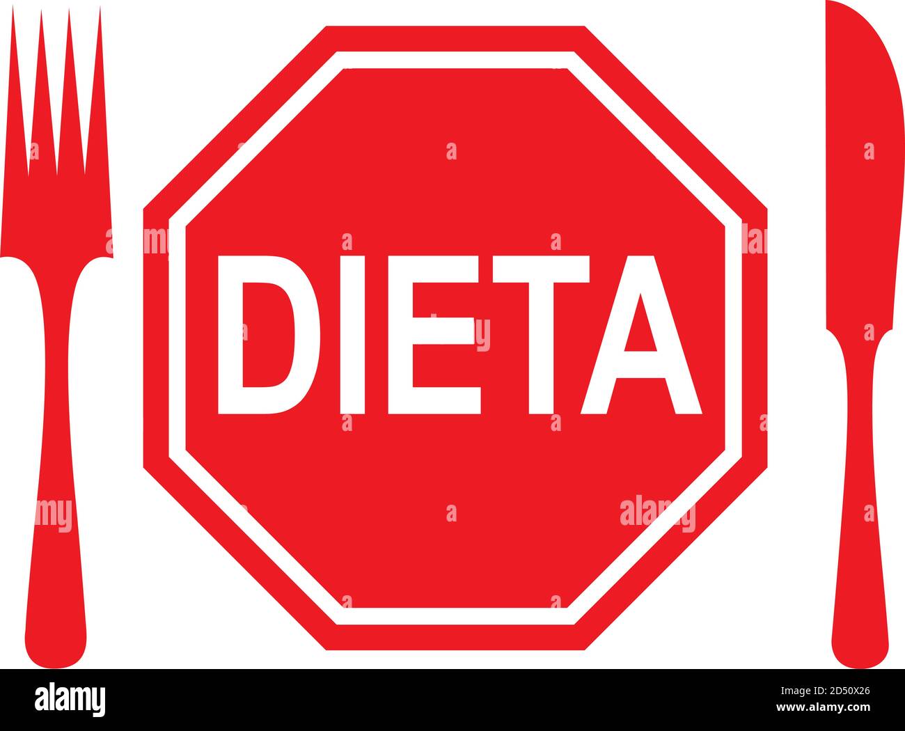 diet symbol given on an empty plate Stock Vector Image & Art - Alamy