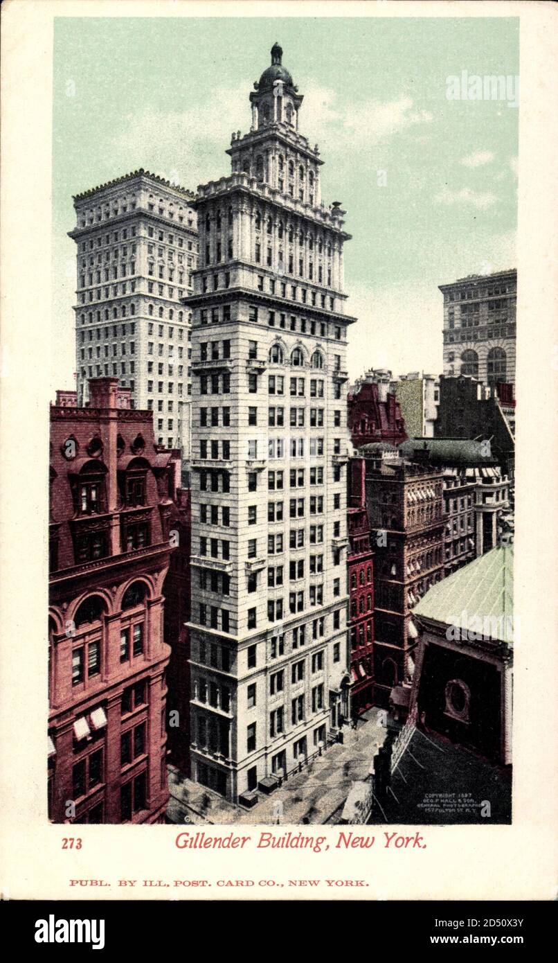 New York USA, Gillender Building, Schrägansicht | usage worldwide Stock ...