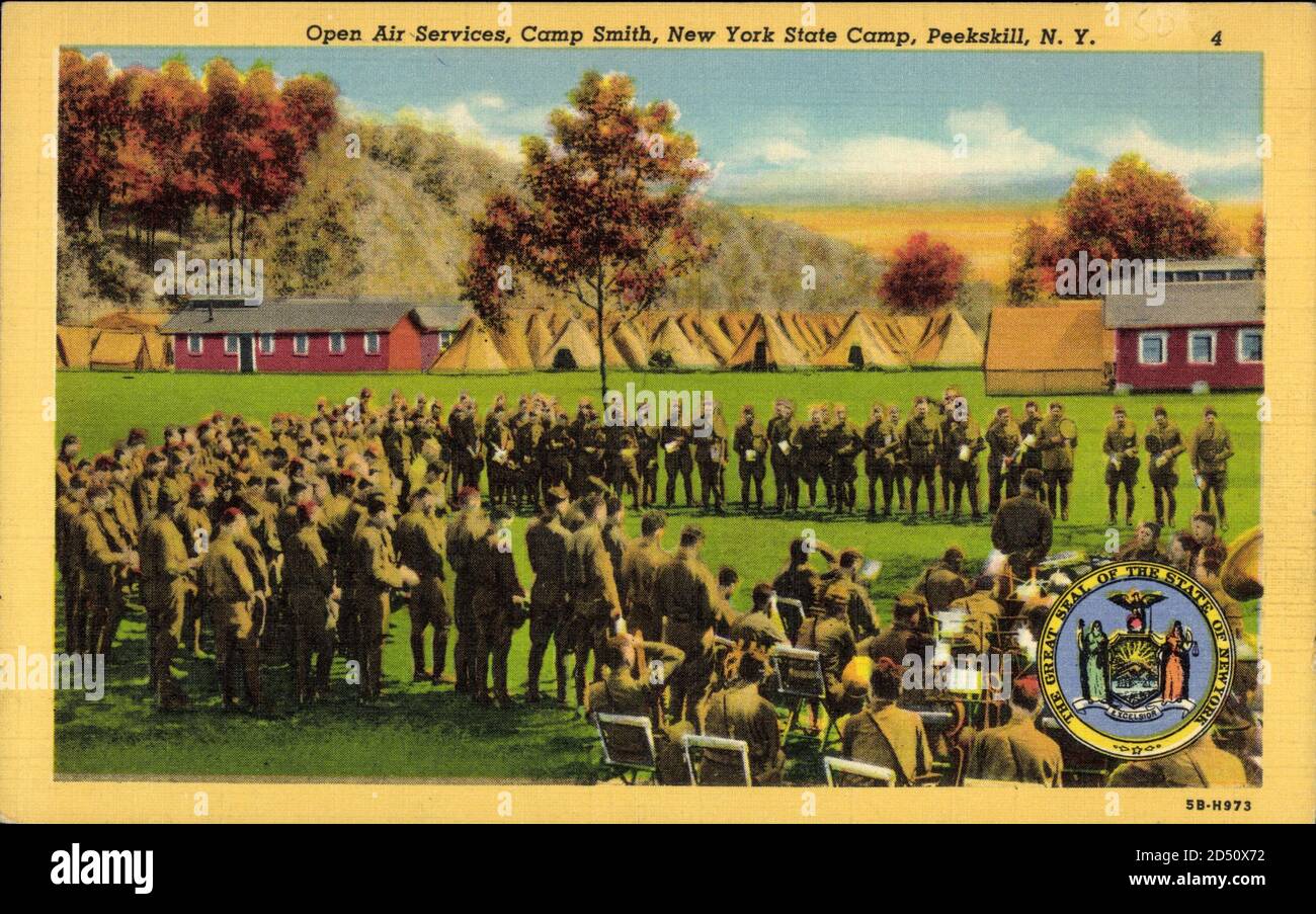 Peekskill New York USA, Open Air Services, Camp Smith, New York State ...