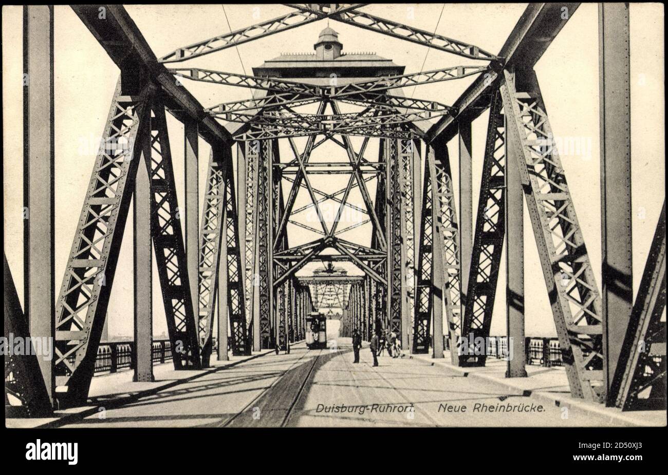 Duisburg Ruhrort, Blick zur Neuen Rheinbrücke | usage worldwide Stock ...