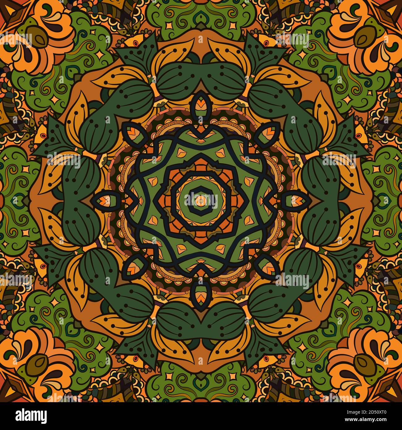 Seamless tracery tile mehndi design Stock Vector Image & Art - Alamy