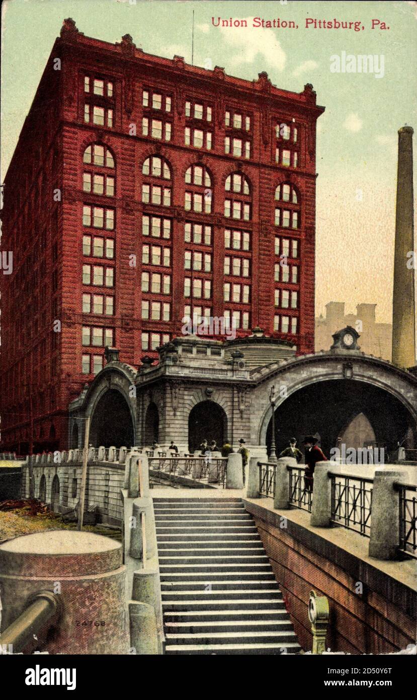 Pittsburgh Pennsylvania, Union Station, Ansicht der Bahnstation | usage ...