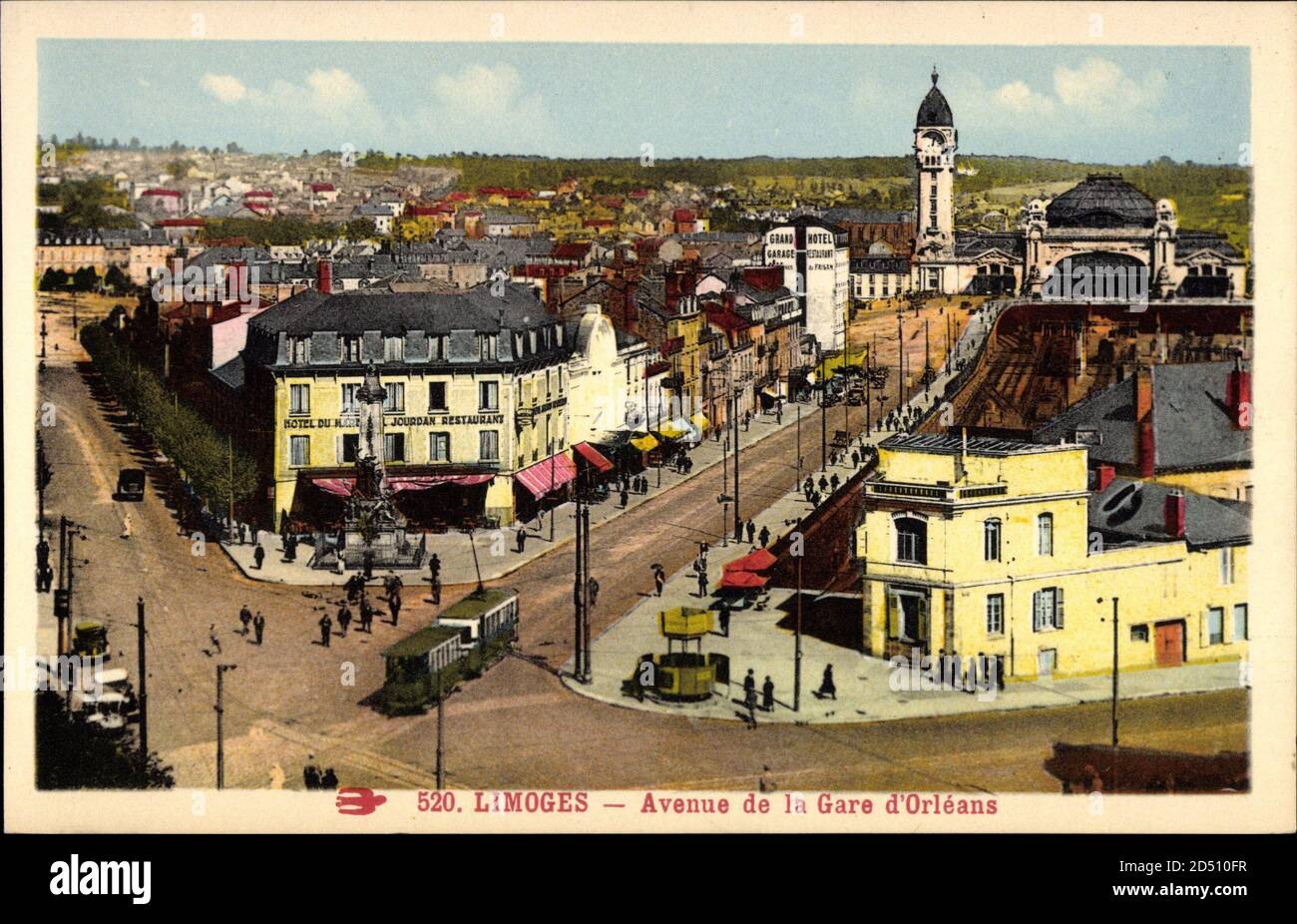 Limoges Haute Vienne, vue générale de l'Avenue de la Gare d'Orléans ...