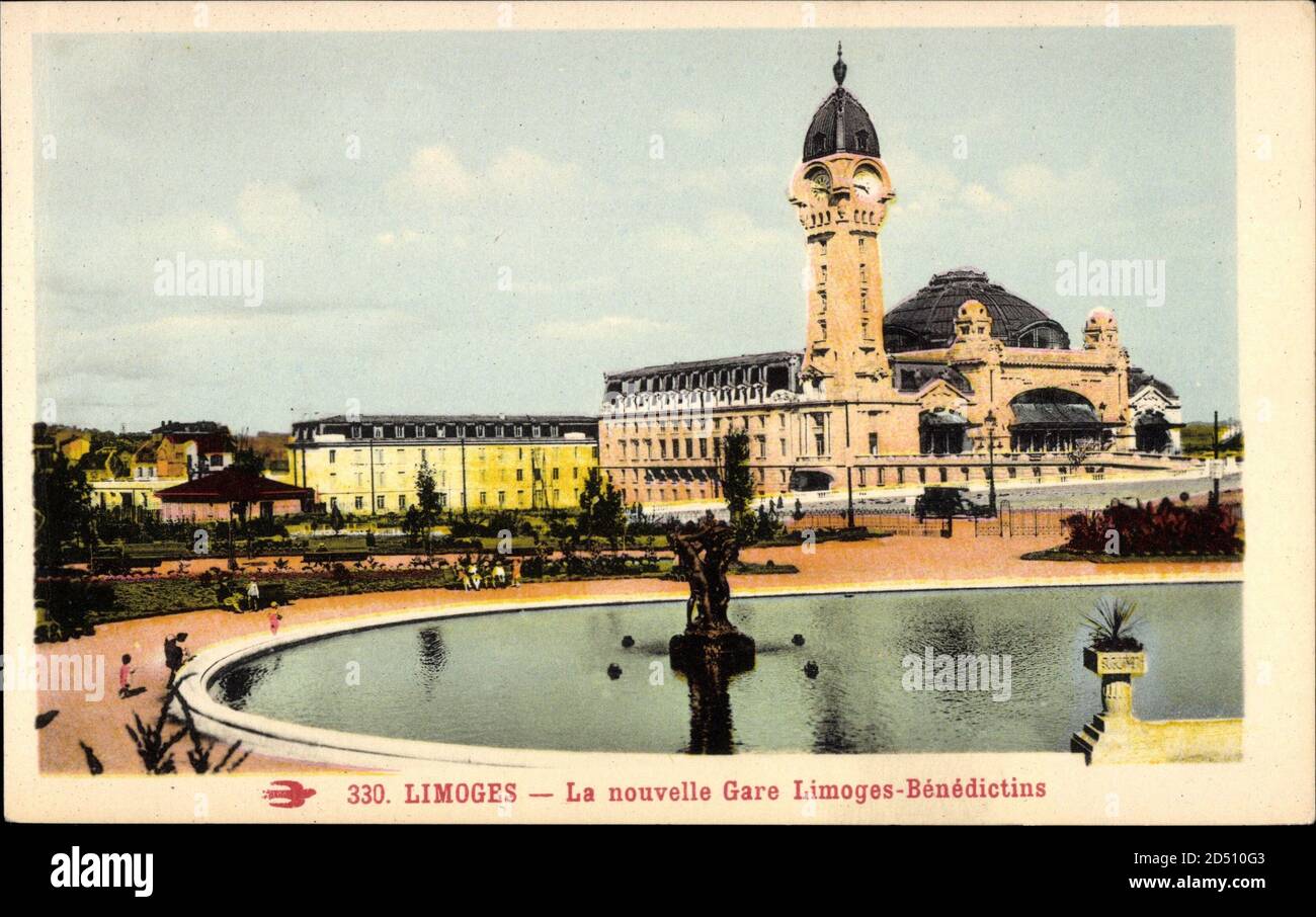 Limoges Haute Vienne, vue générale de la Gare Limoges Bénédictins ...