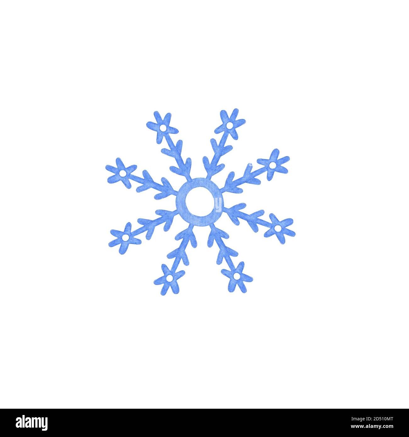 Simple Blue Snowflake Clipart