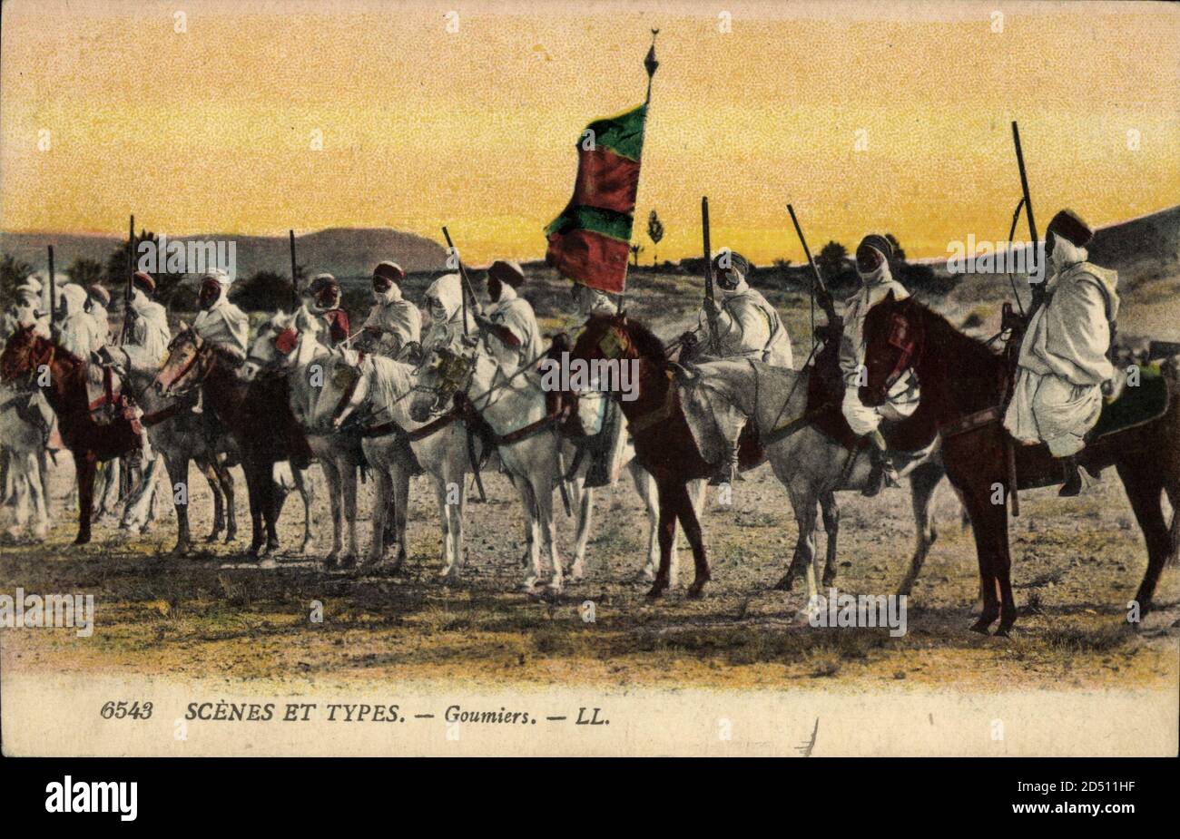 Scènes et Types, Vue des Goumiers marocains, l'armée d'Afrique | usage ...