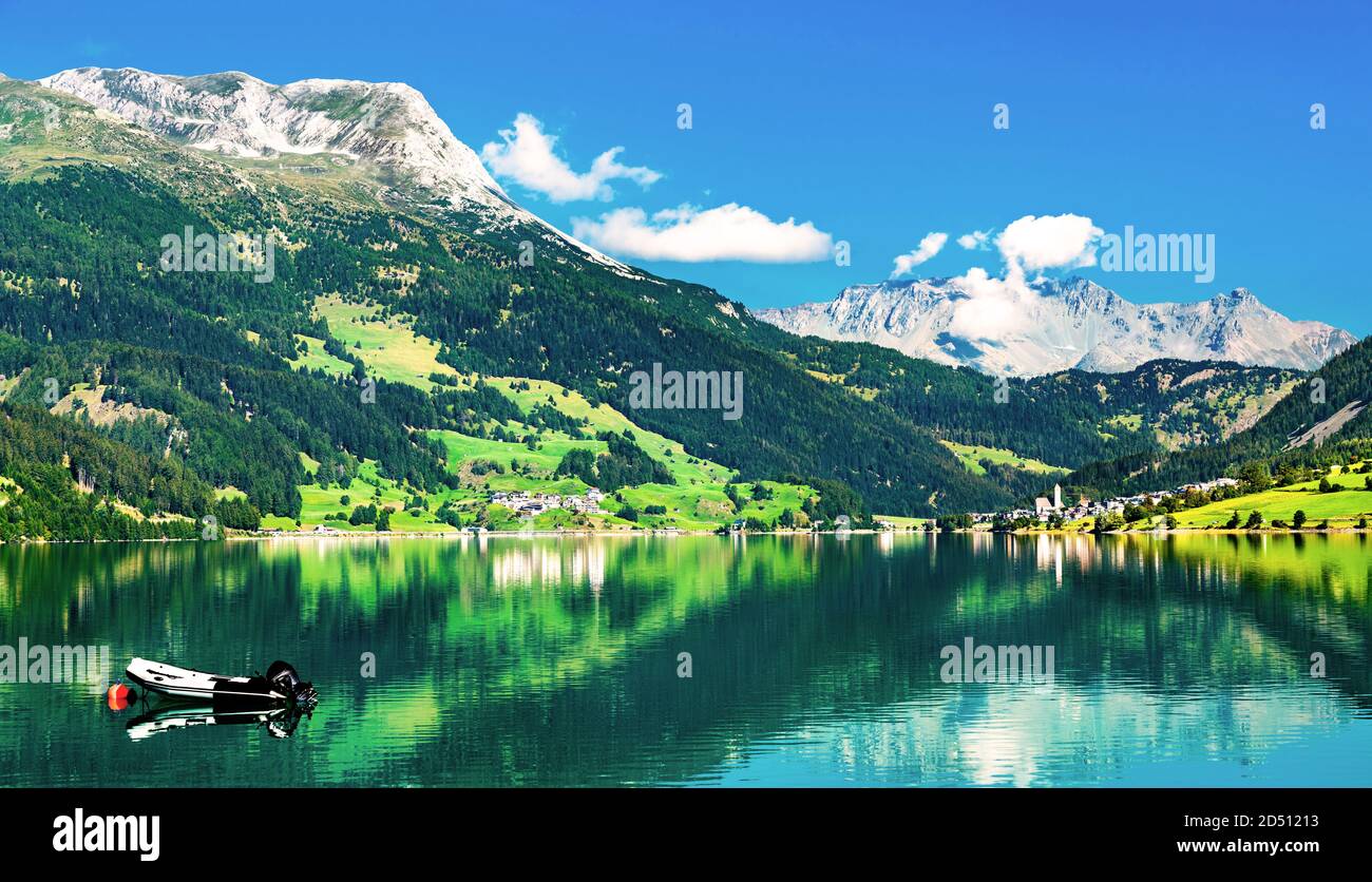 Lake reschensee hi-res stock photography and images - Alamy