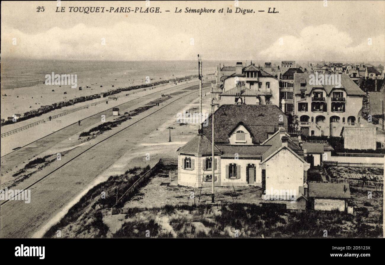 Le Touquet Paris Plage Pas de Calais, Le Sémaphore et la Digue | usage ...