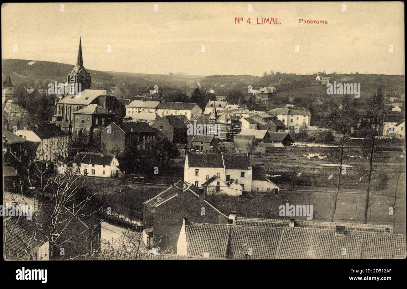 Limal Wallonisch Brabant, Panorama, Kirchturm | usage worldwide Stock ...