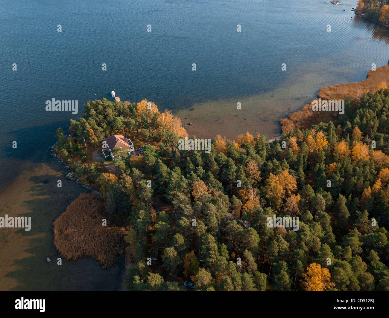 The coastline of the Gulf of Finland and in the horizon you can see ...