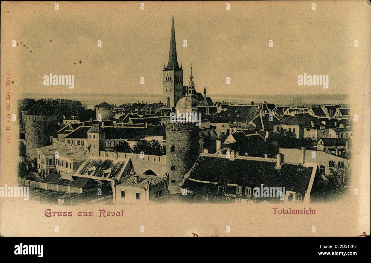 Reval Estland, Totalansicht, Kirchturm, Umgebung | usage worldwide ...