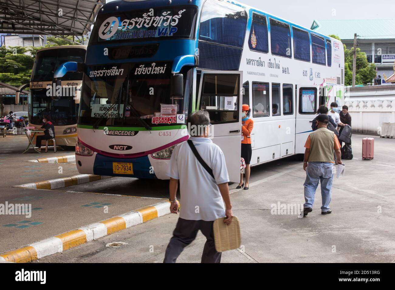 Chiangmai, Thailand - October 10 2020: Bus of Nakhonchai tour company ...