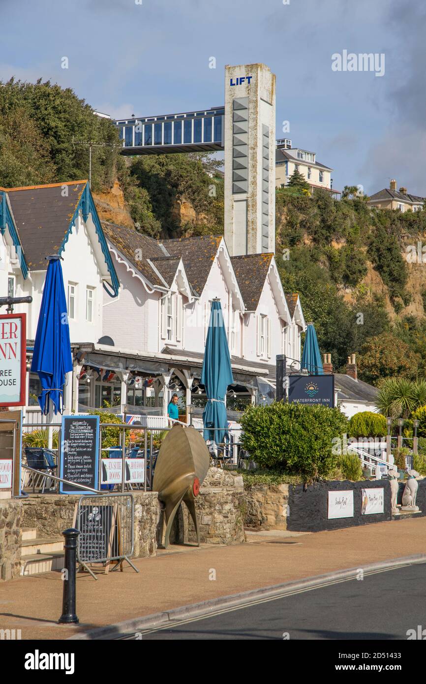 the cliff lift at shanklin on the isle of wight Stock Photo - Alamy