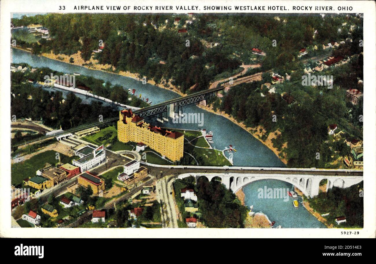 Rocky River Ohio USA, Fliegeraufnahme, Rocky River Valley, Westlake ...