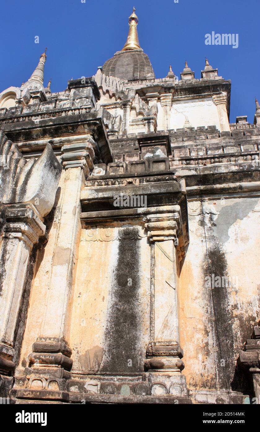 Beautiful architecture of the Ananda Temple in Bagan, Myanmar Stock ...