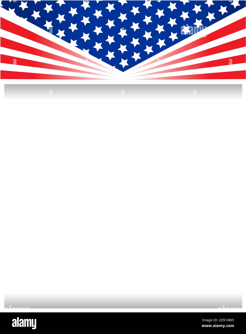 Abstract American USA flag frame with copy space for text Stock Vector ...