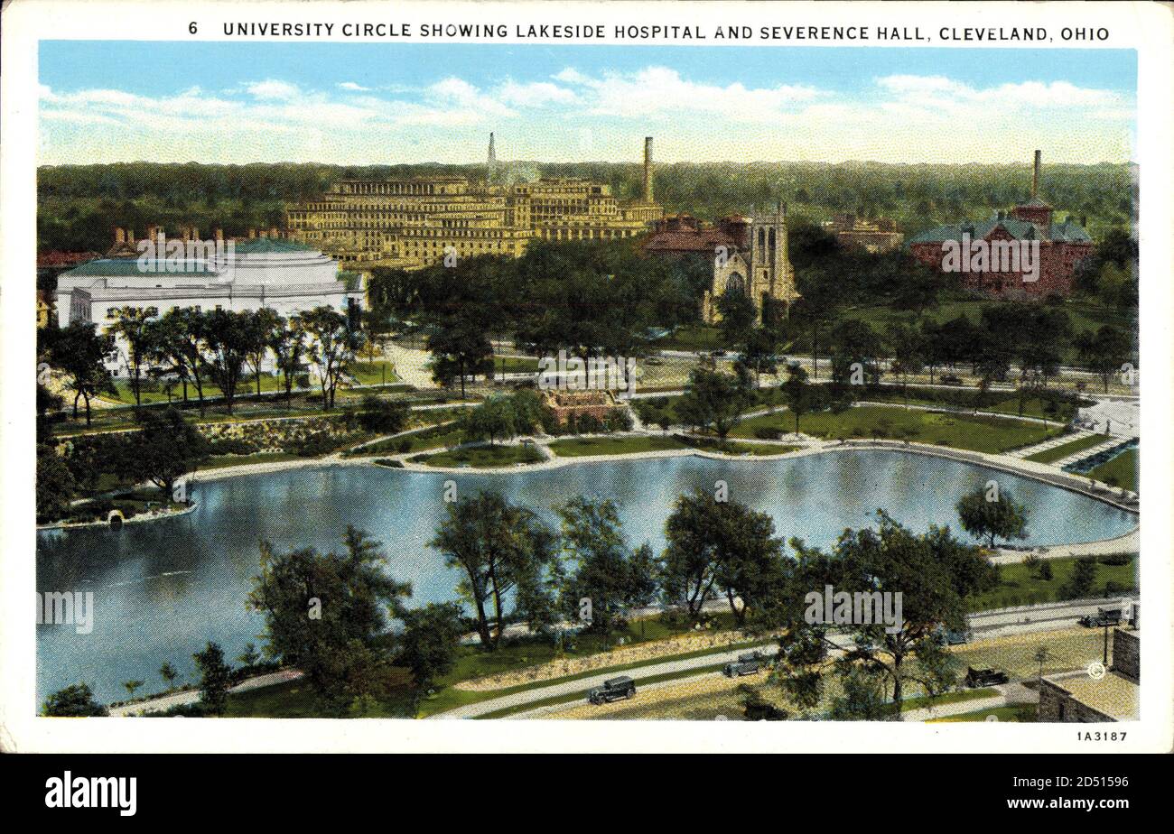 Cleveland Ohio USA, University Circle showing Lakeside Hospital and ...