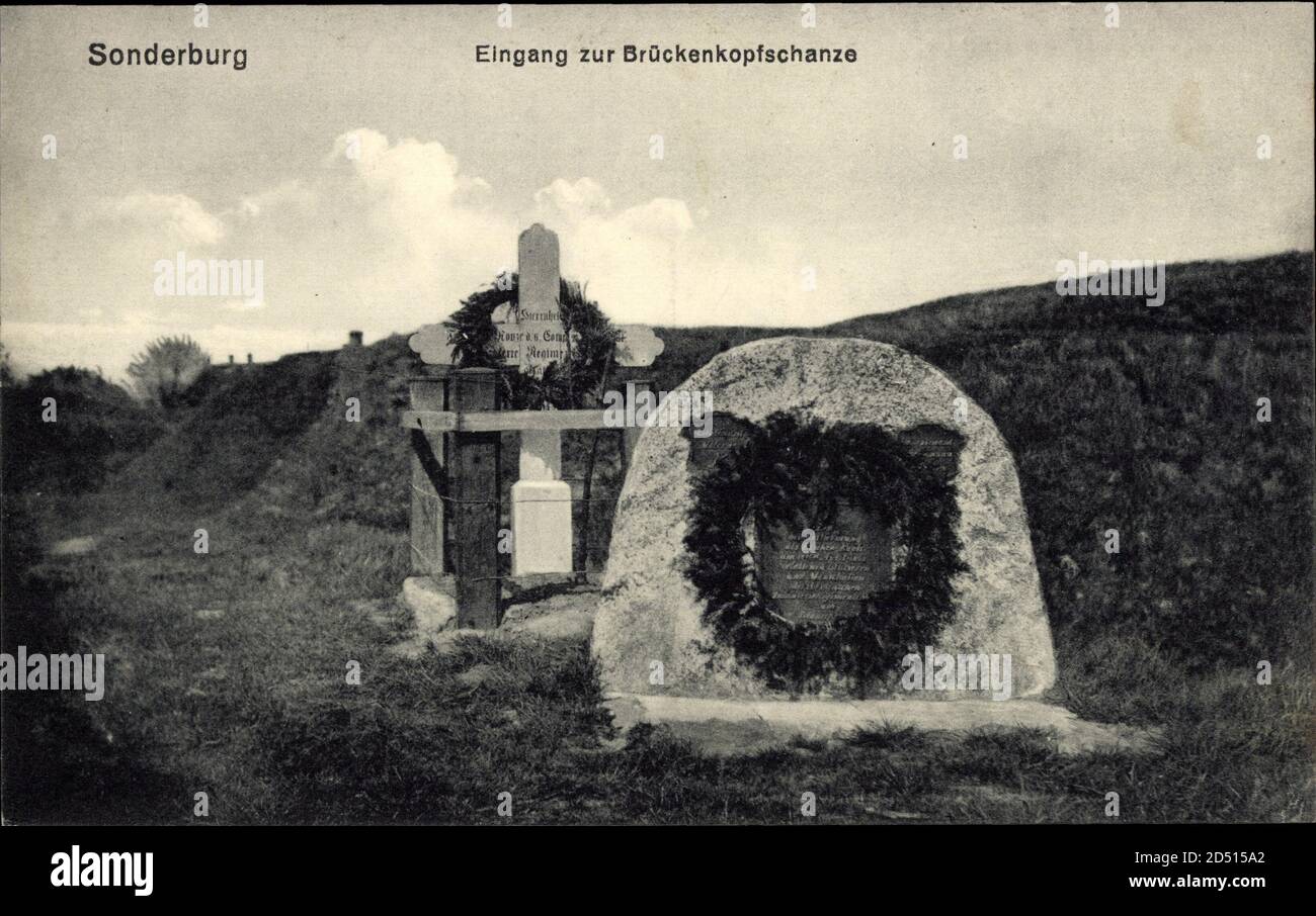 Sonderburg Dänemark, Eingang zur Brückenkopfschanze | usage worldwide ...