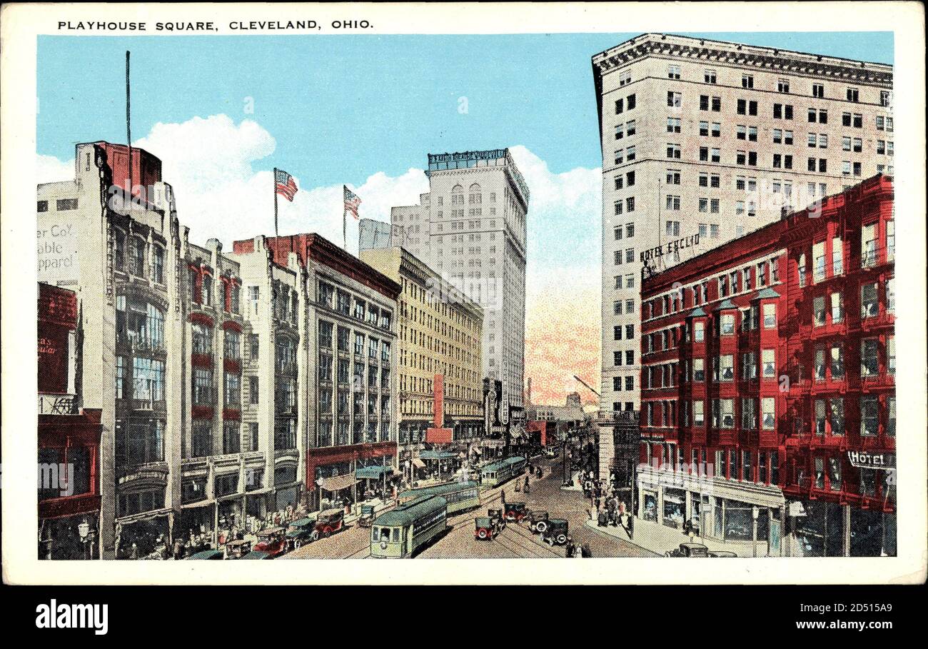 Cleveland Ohio USA, Playhouse Square, Platz, Hochhäuser | usage ...