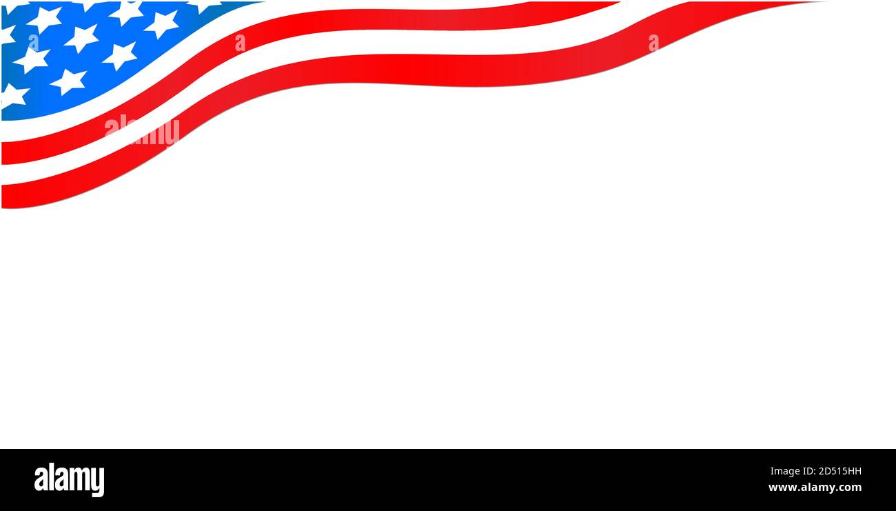 American Flag Corner Border Clipart
