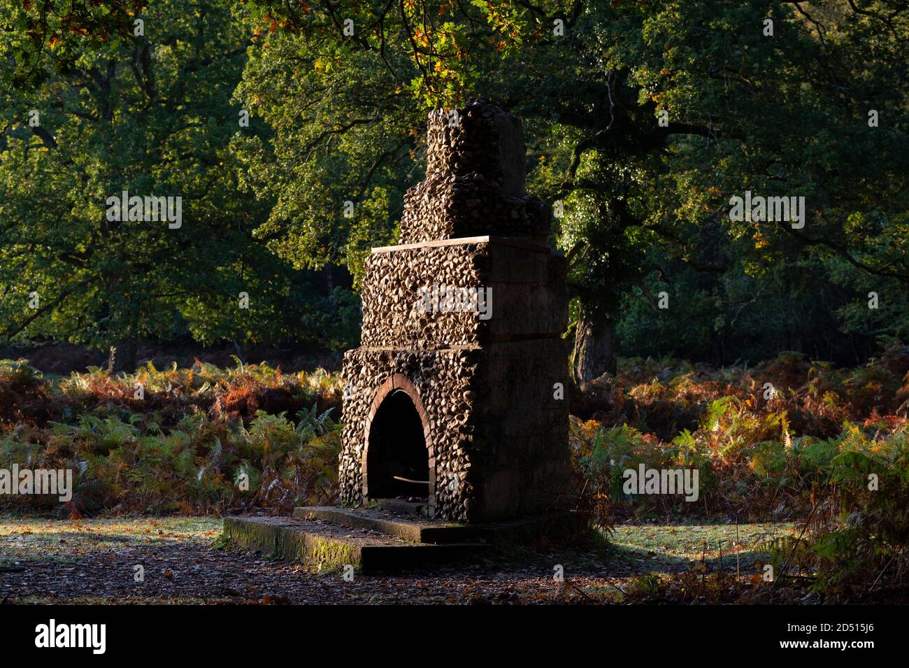 New Forest National Park, UK, 09 Oct, 2020. Portugese Fireplace is a ...