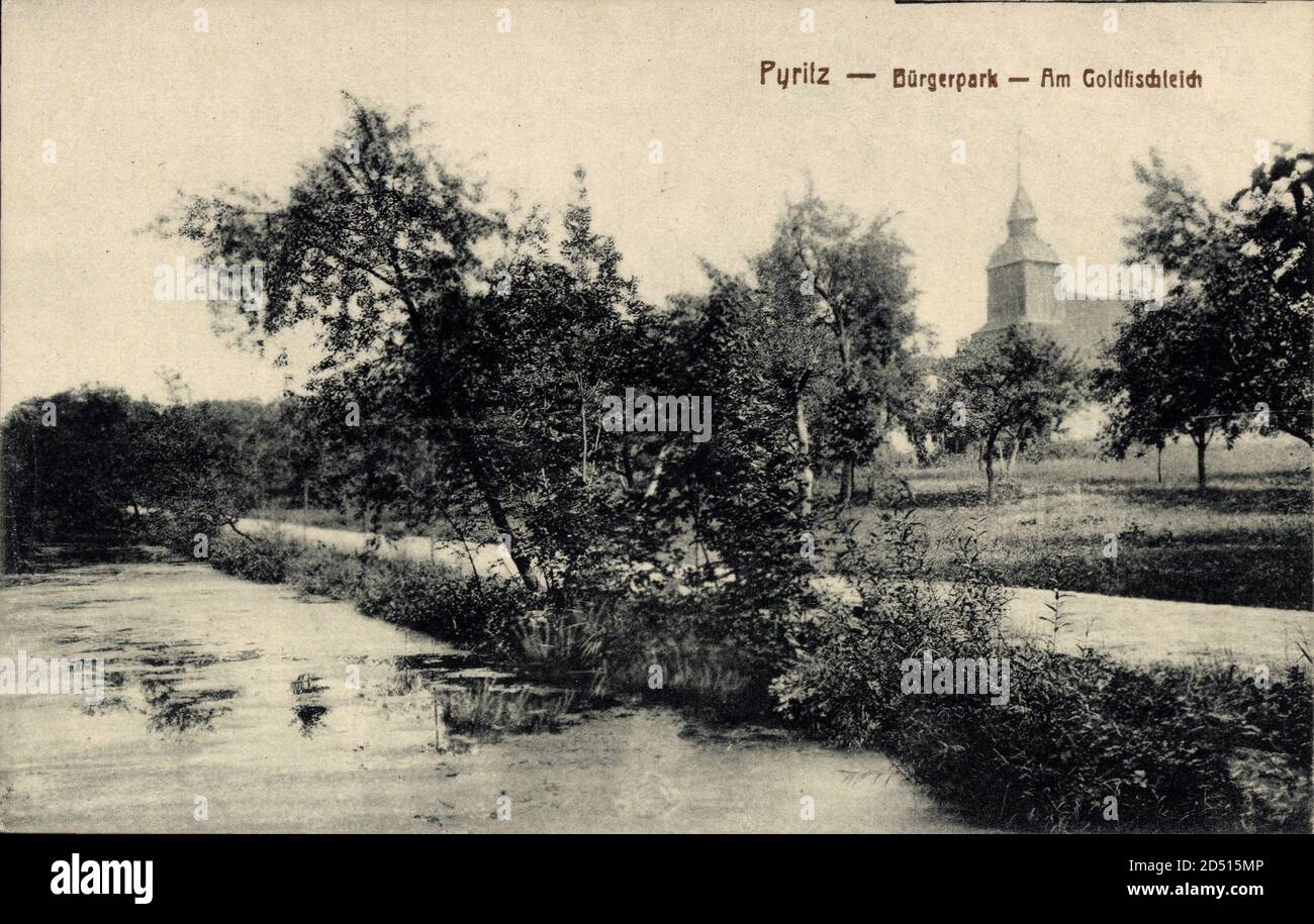 Pyrzyce Pyritz Pommern, Bürgerpark, Am Goldfischteich | usage worldwide ...