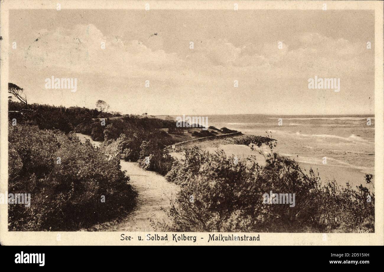 Ko?obrzeg Kolberg Pommern, Blick auf den Maikuhlenstrand | usage ...