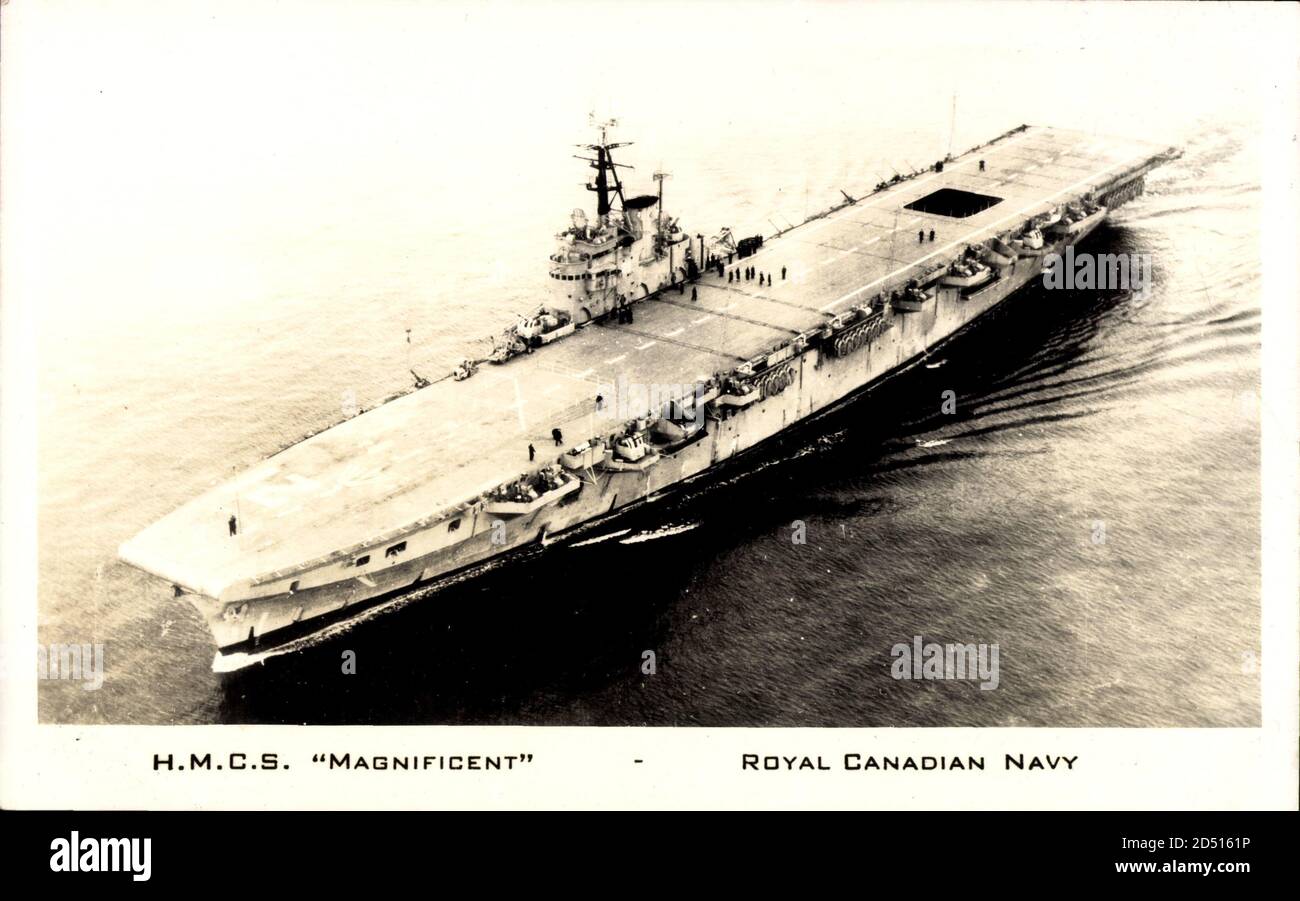 Kanadisches Kriegsschiff, HMCS Magnificent,Flugzeugträger,Royal ...