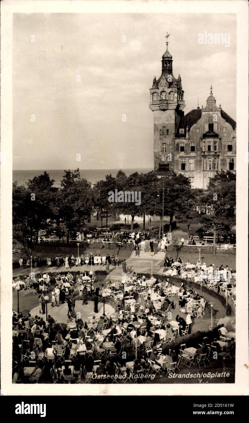 Ko?obrzeg Kolberg Pommern, Strandschlossplatte | usage worldwide Stock ...