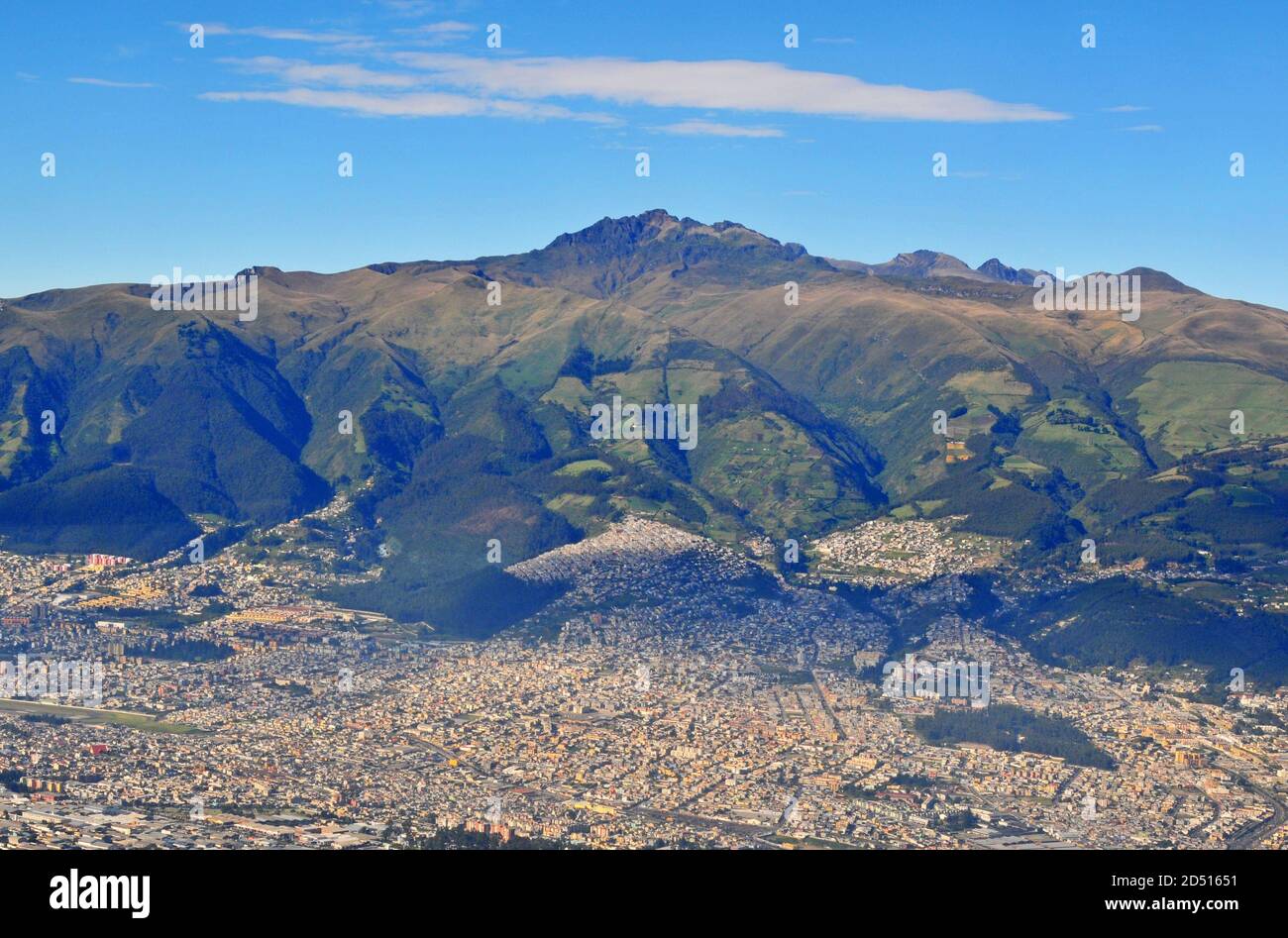 aerial view on Quito city, Ecuador Stock Photo - Alamy