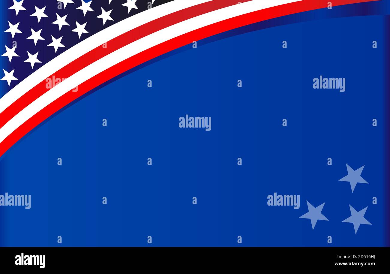 American flag symbol wave pattern background card banner with copy ...