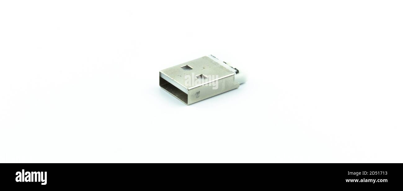 A white USB type C charger cable, compatible for many devices, wrapped ...