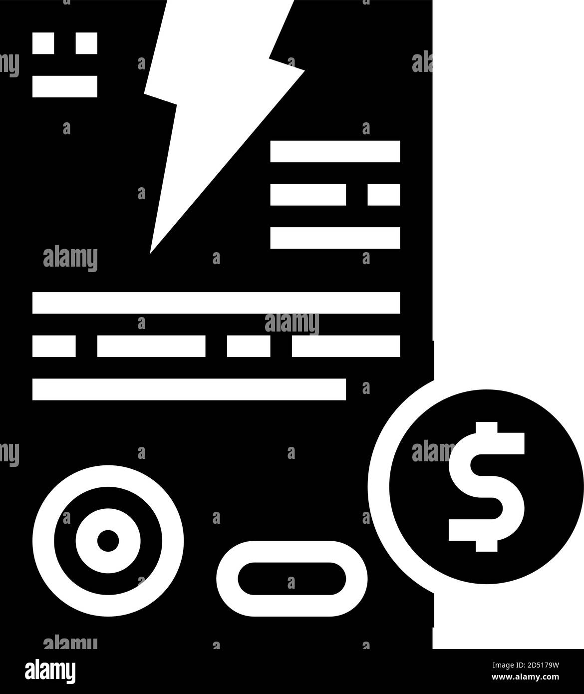 contract breaking glyph icon vector illustration Stock Vector Image ...