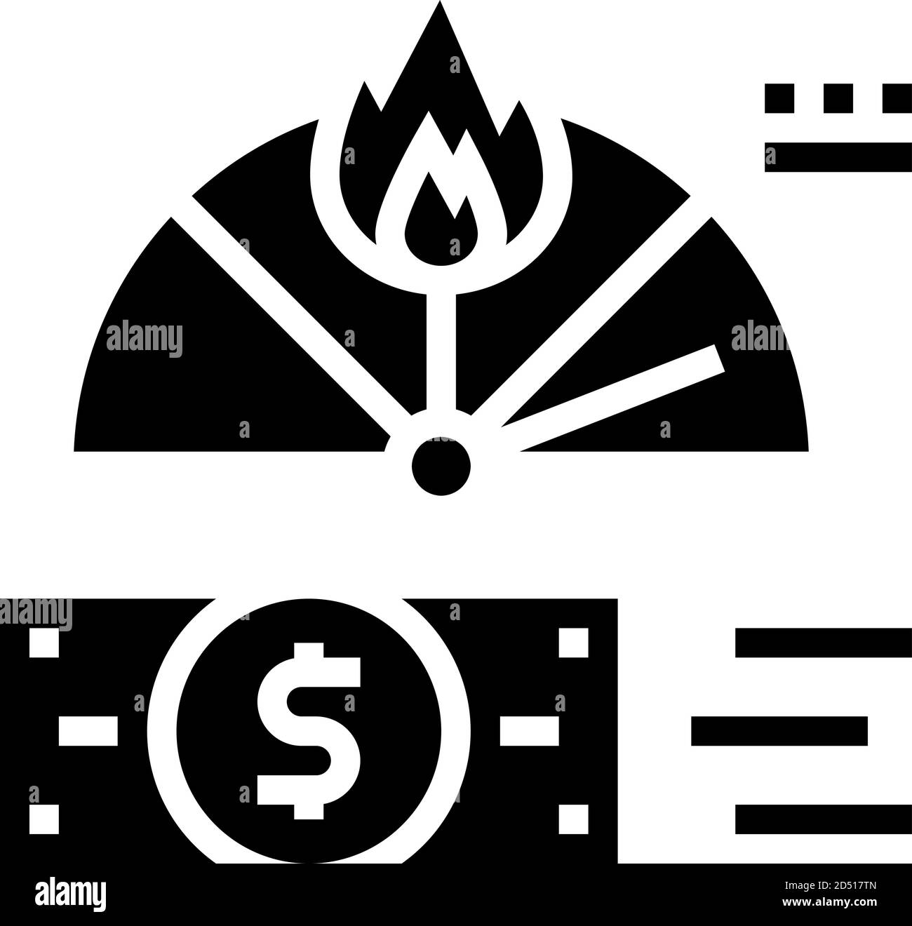 inflation financial crisis glyph icon vector illustration Stock Vector ...