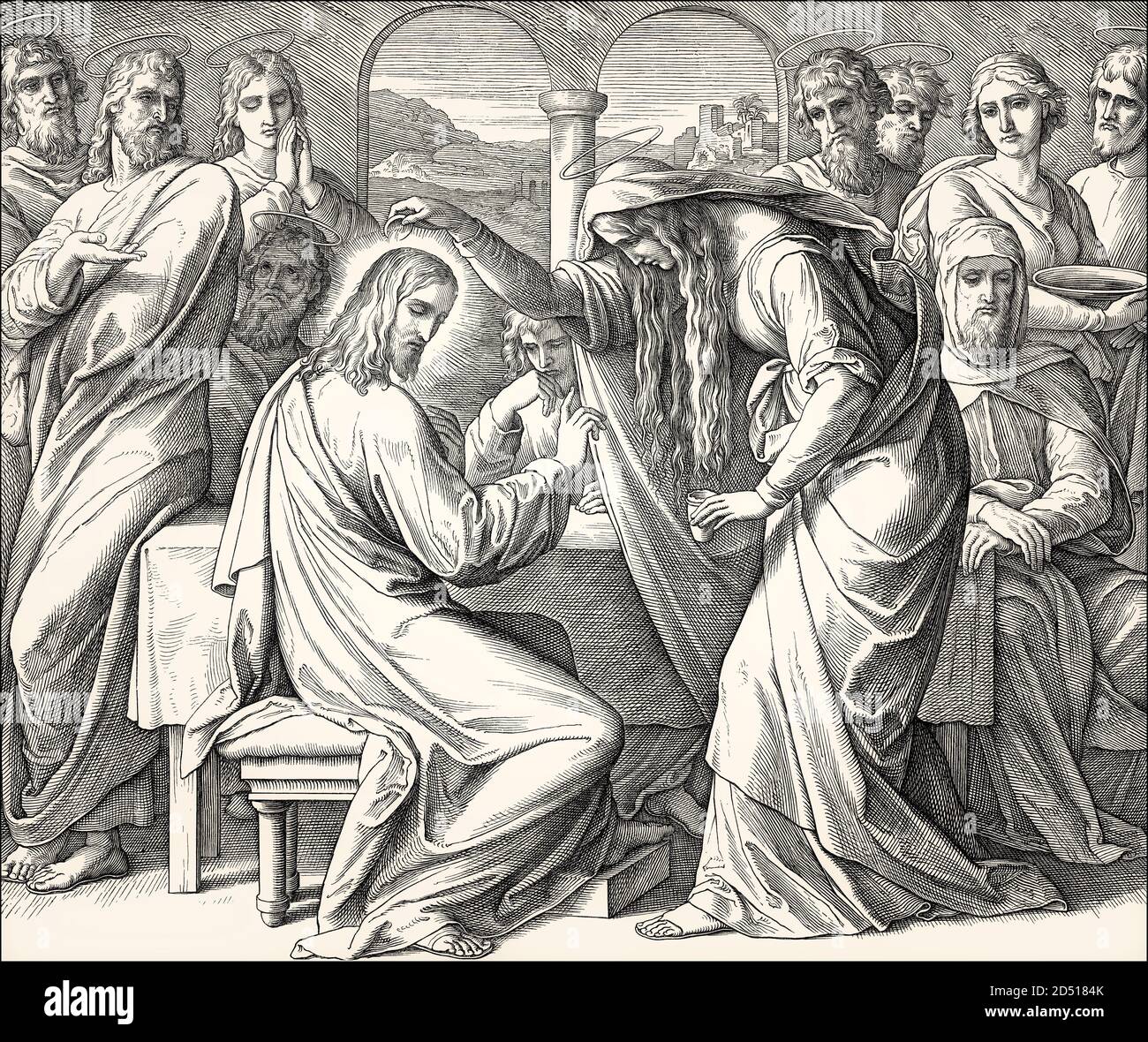 The Anointing of Jesus at Bethany, New Testament, by Julius Schnorr von ...