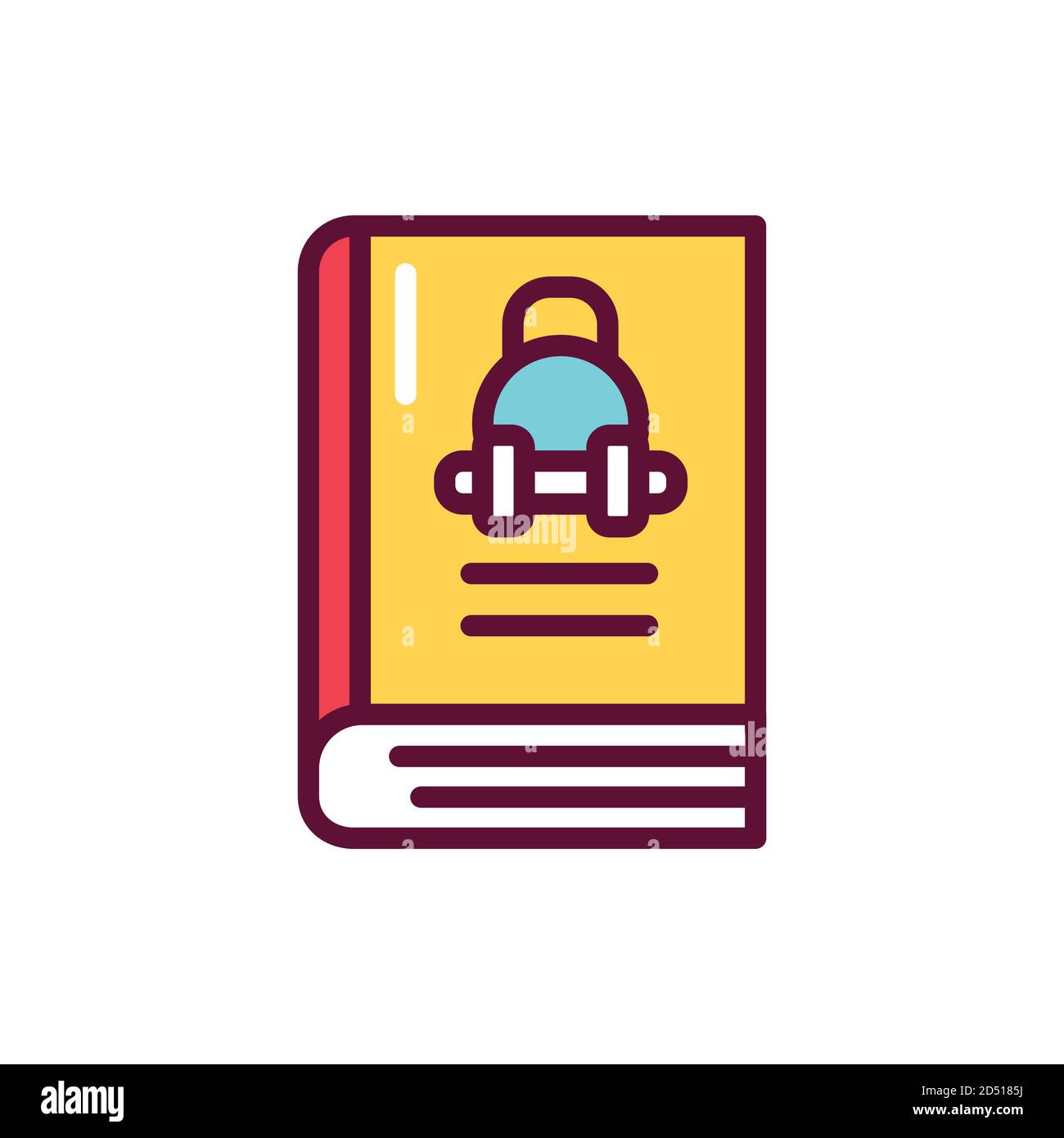 Sport book color line icon. Vector illustration Stock Vector Image ...