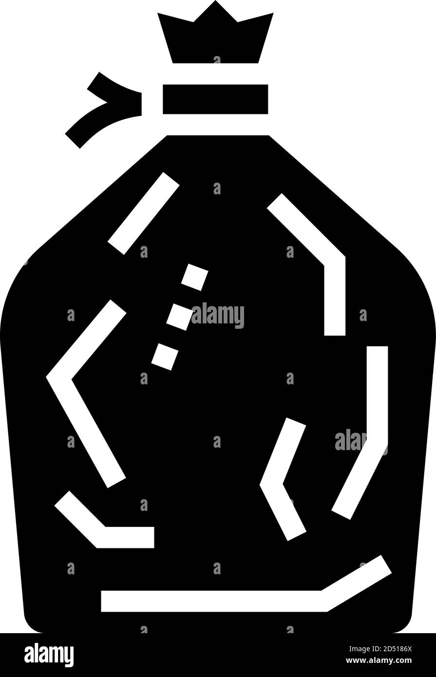 garbage bag glyph icon vector illustration Stock Vector Image & Art - Alamy