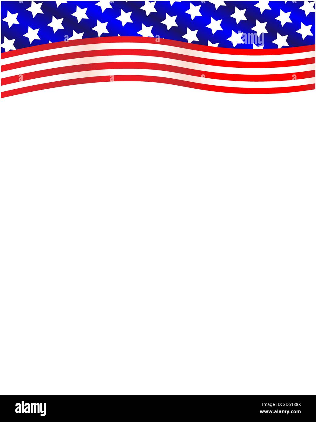 Usa flag symbols frame with empty space for your text Stock Vector ...