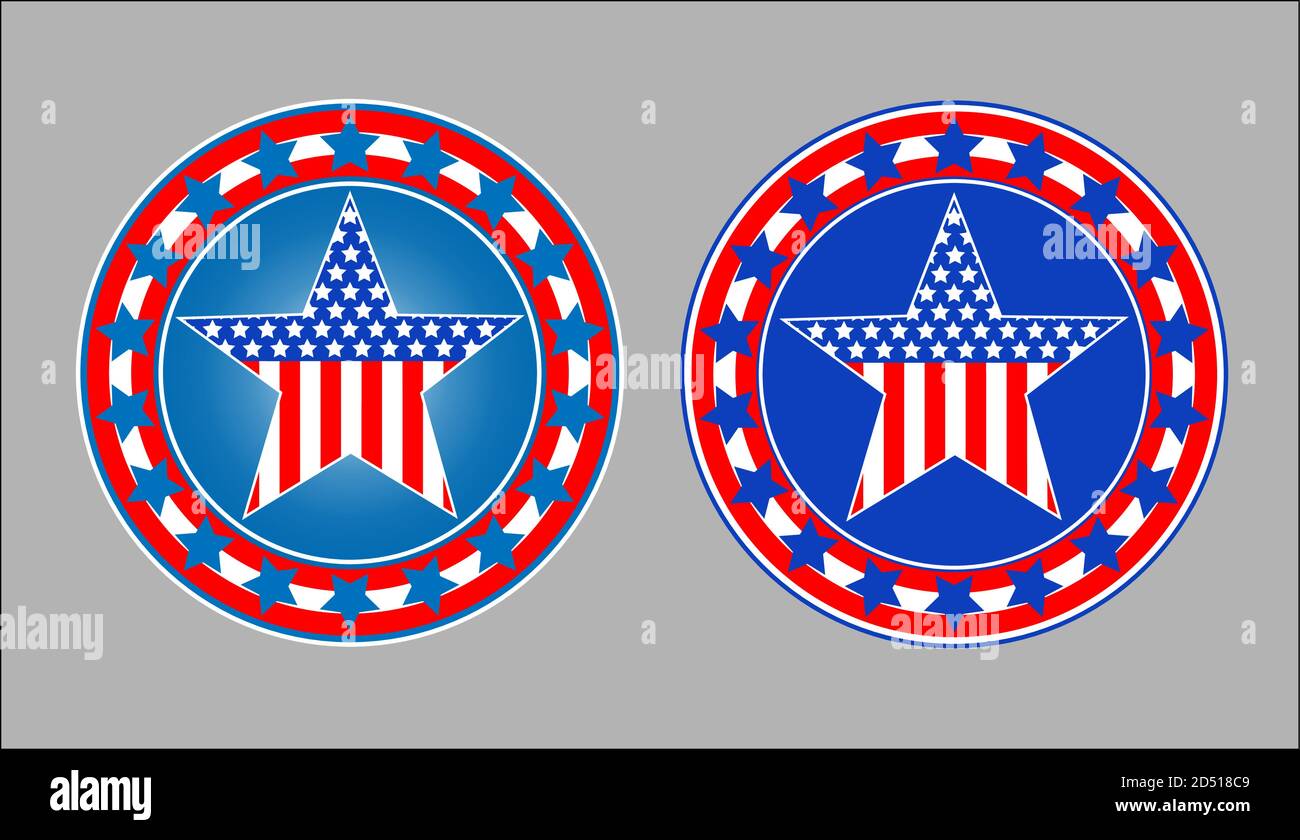 American star symbol emblem badge icon set Stock Vector Image & Art - Alamy