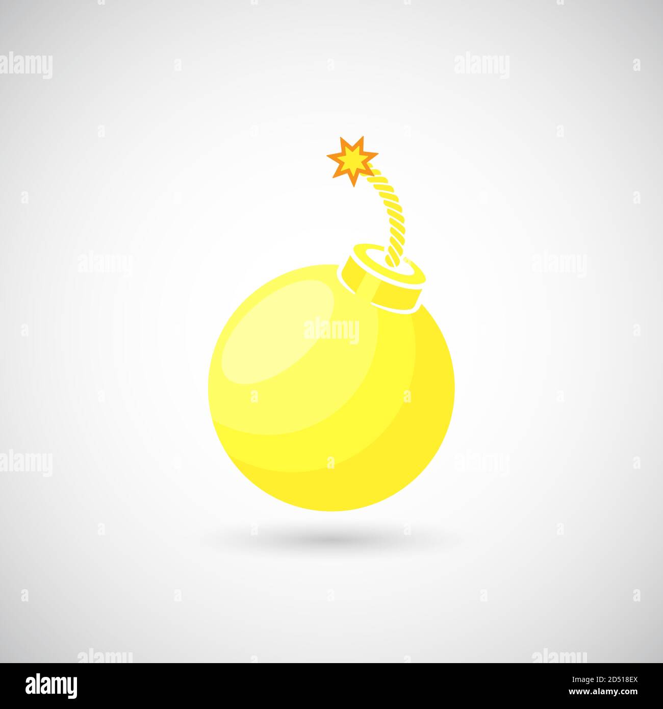 Burning Wire Yellow Bomb Icon. Abstract Vector Sign, Emblem, or Logo ...