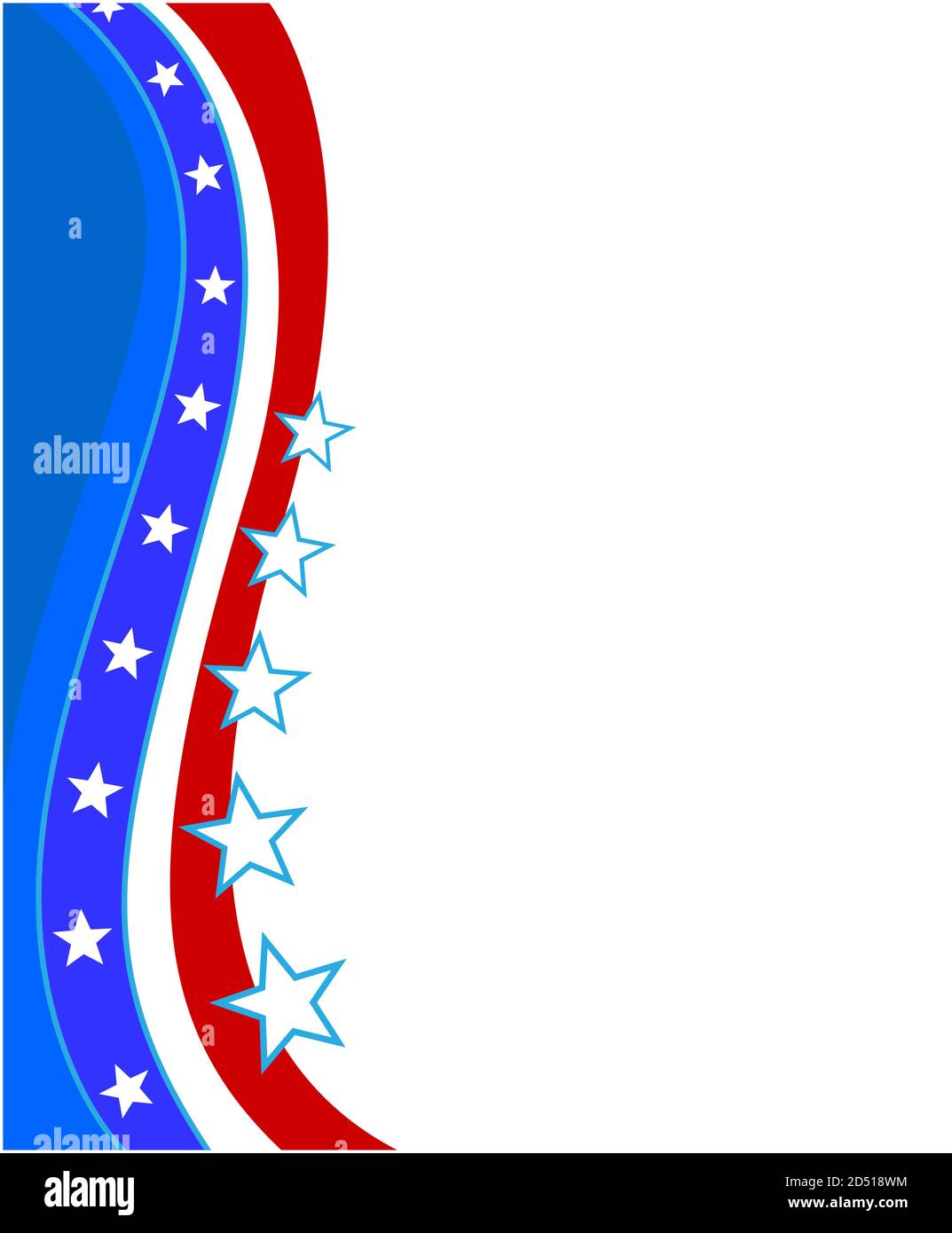 American flag symbols festive wave frame with copy space for your text ...