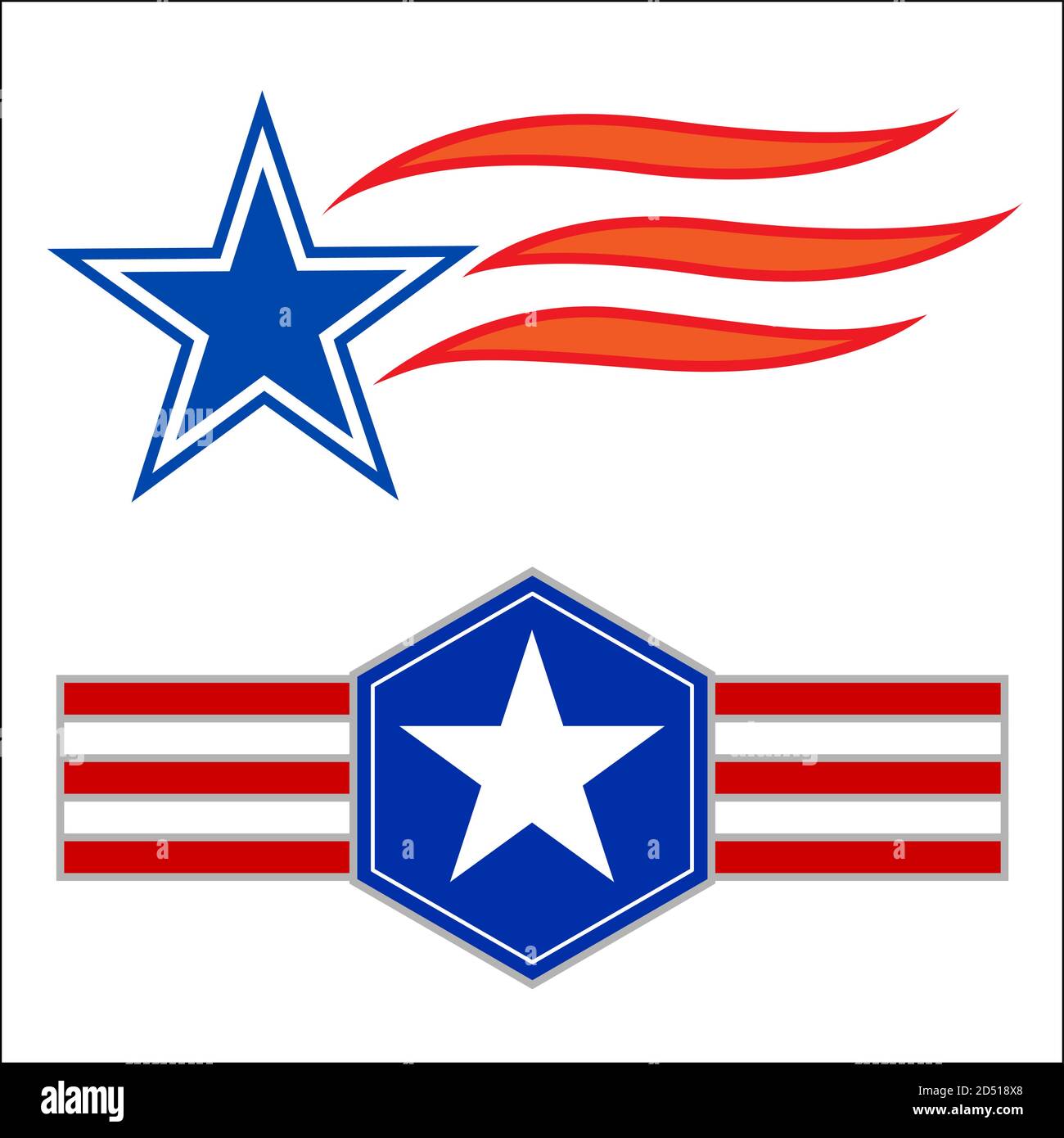 American decorative star symbols icon set Stock Vector Image & Art - Alamy