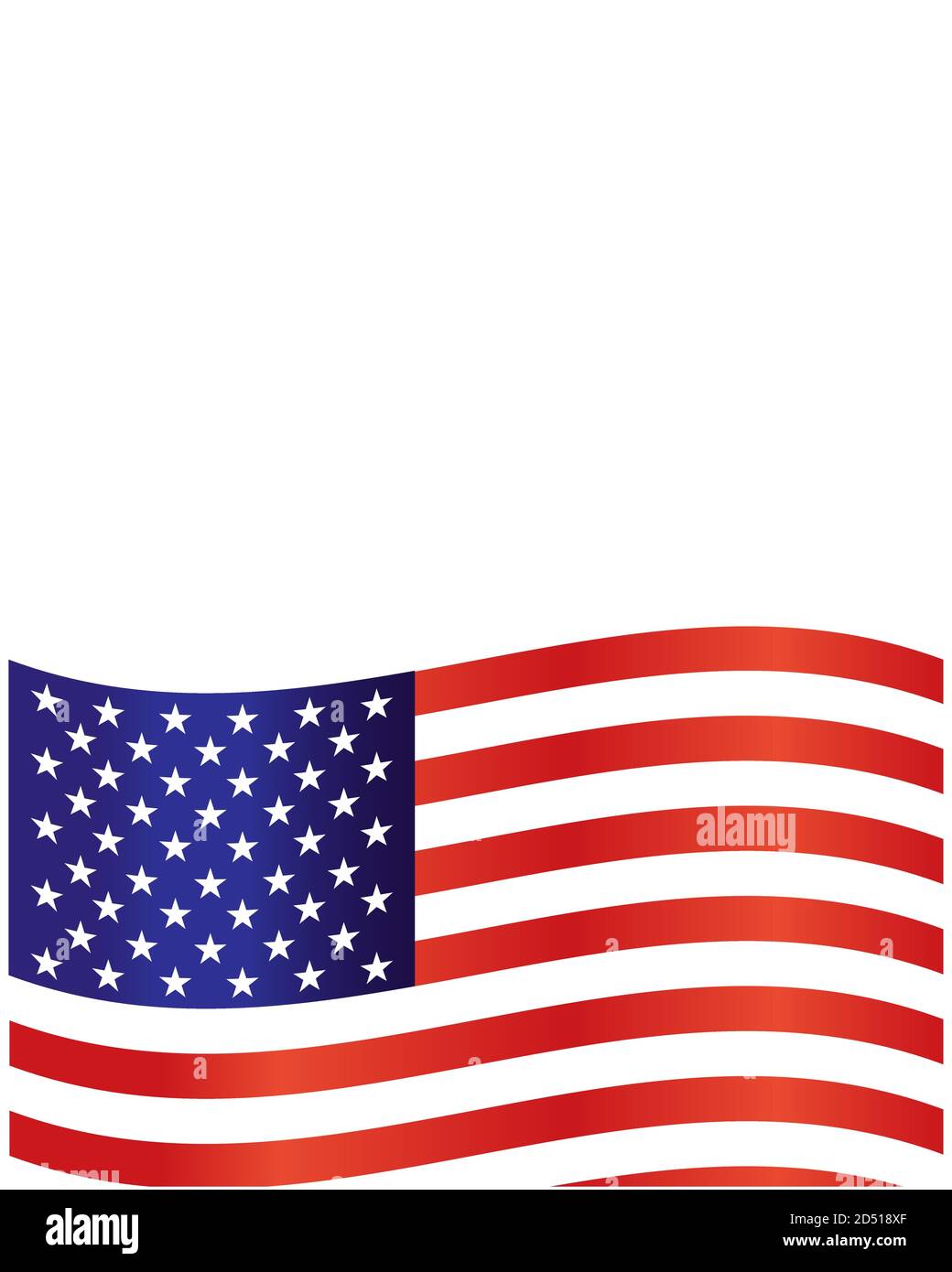 US flag wave pattern frame the poster with a blank space Stock Vector ...