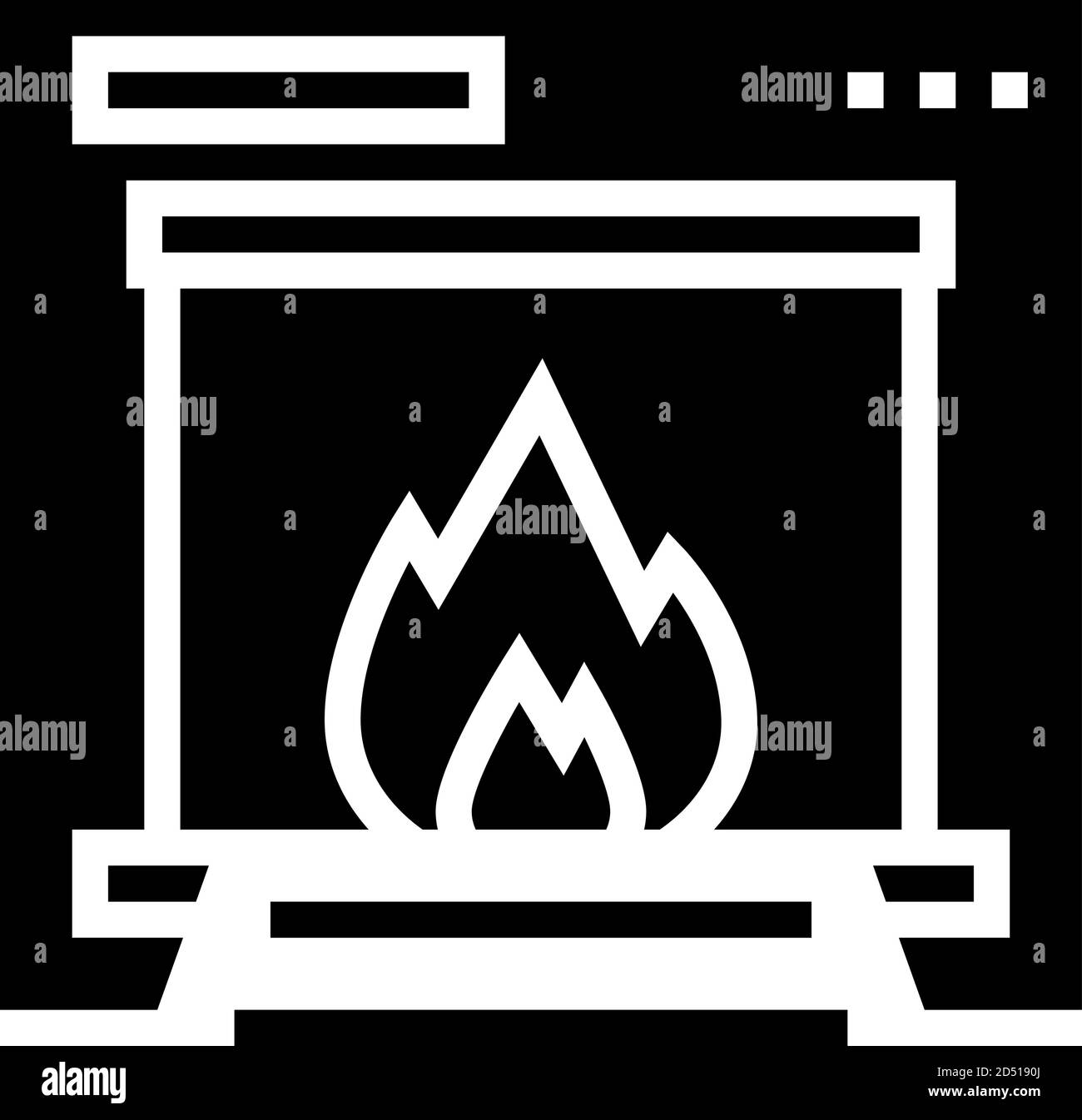burning garbage machine glyph icon vector illustration Stock Vector ...