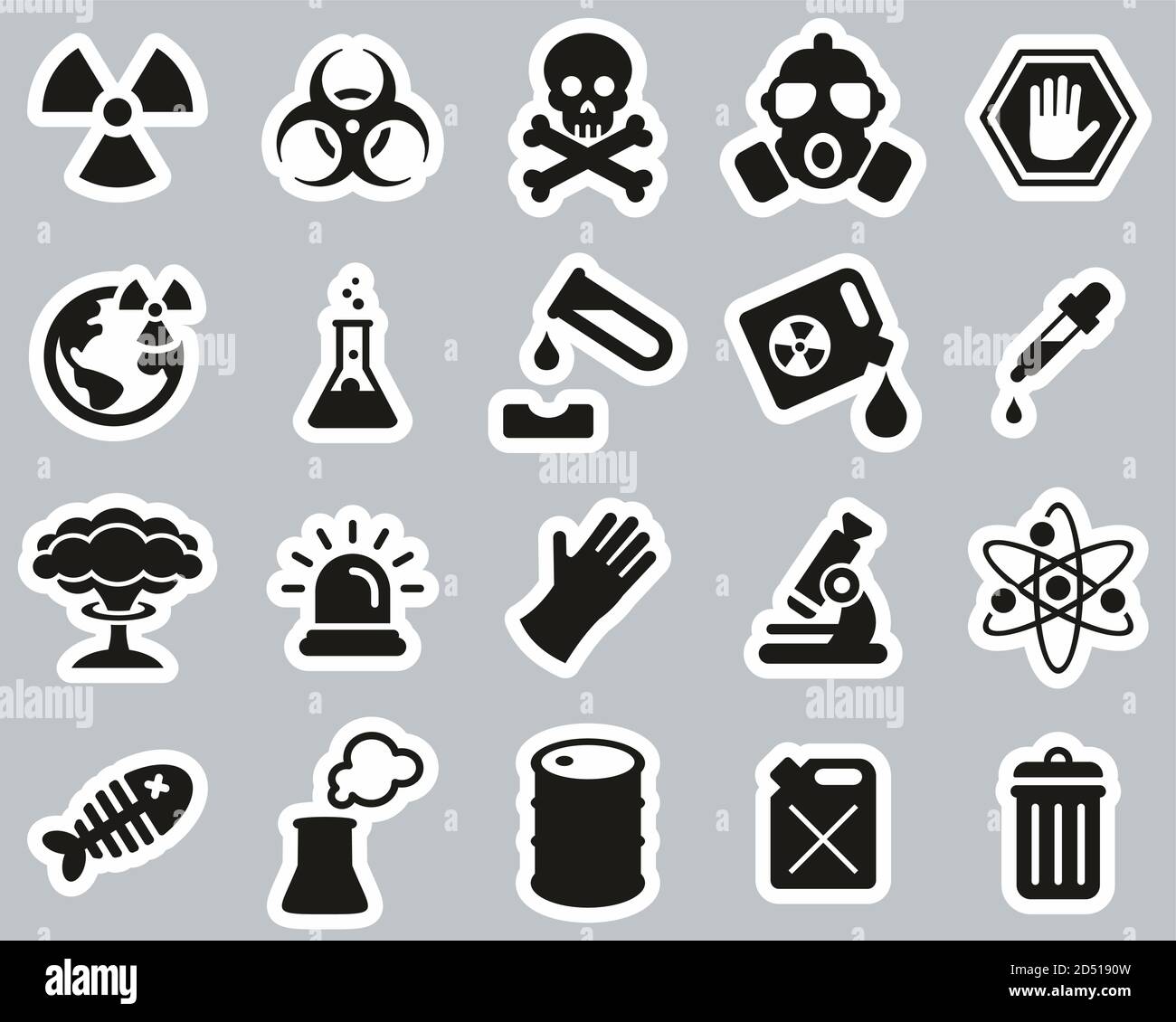 Biohazard disaster icons black hi-res stock photography and images - Alamy