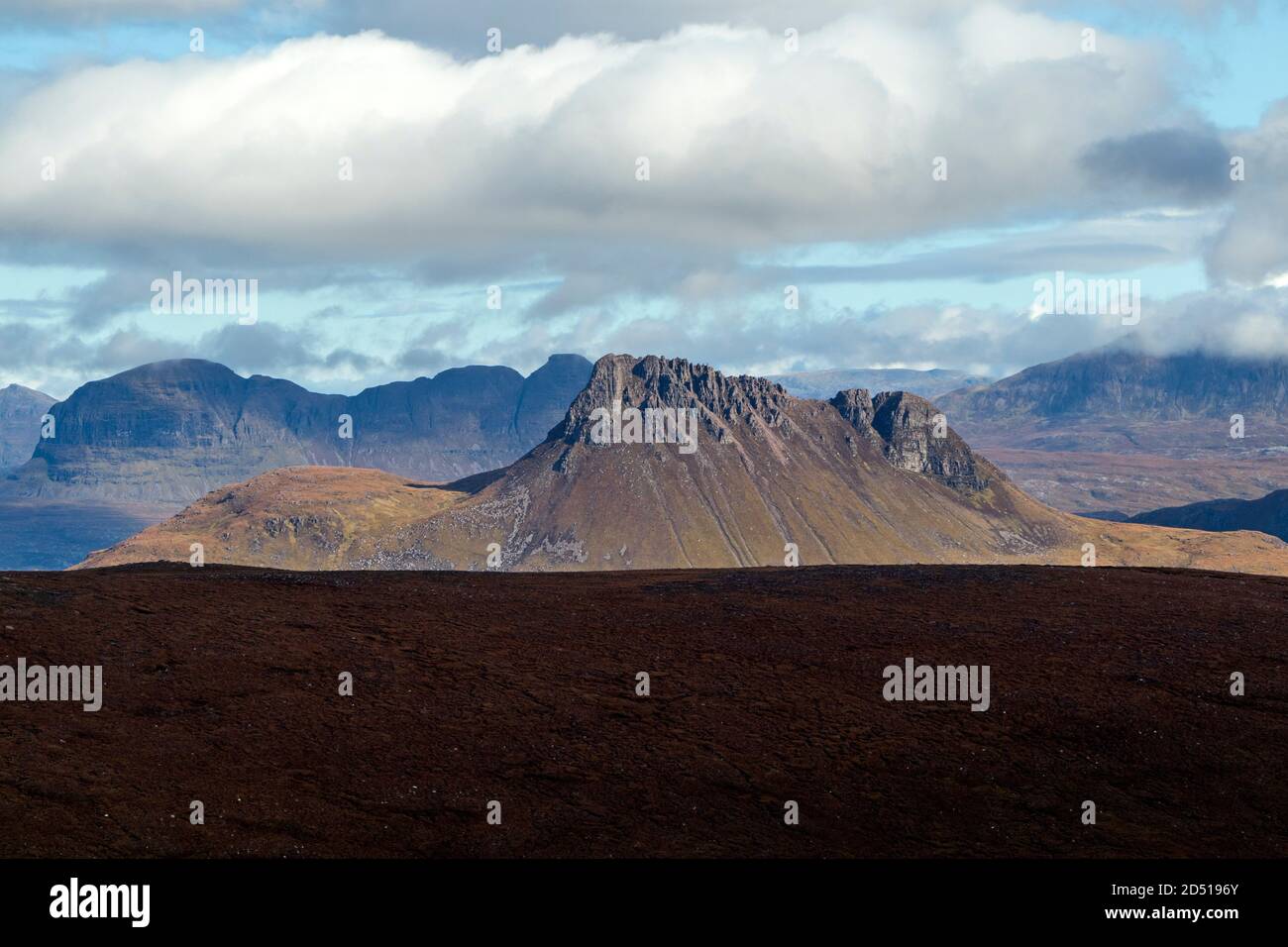 The Mountains of Suilven and Stac Pollaidh Viewed from Cairn Conmheall ...