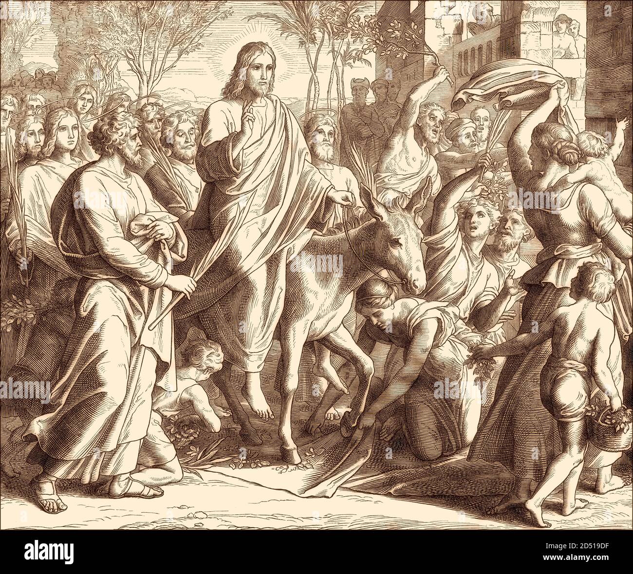 Jesus' Triumphal Entry into Jerusalem, New Testament, by Julius Schnorr ...