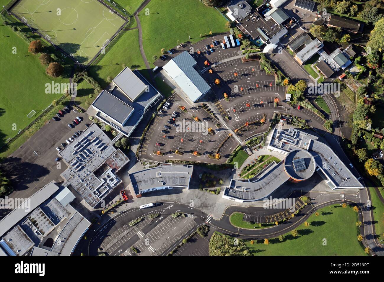 aerial view of Macclesfield College, Cheshire Stock Photo - Alamy