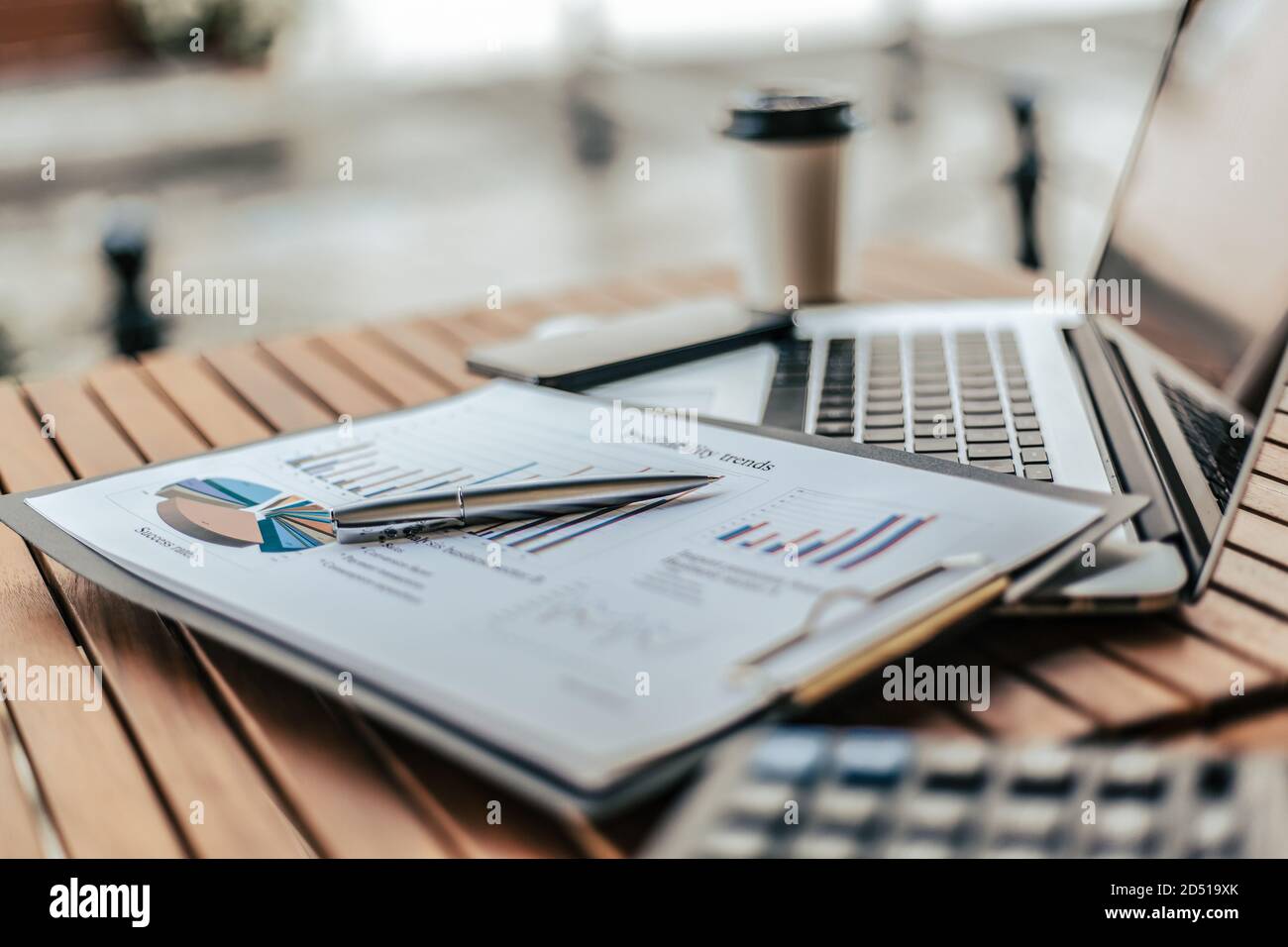 close up. financial chart on the table in the cafe Stock Photo - Alamy