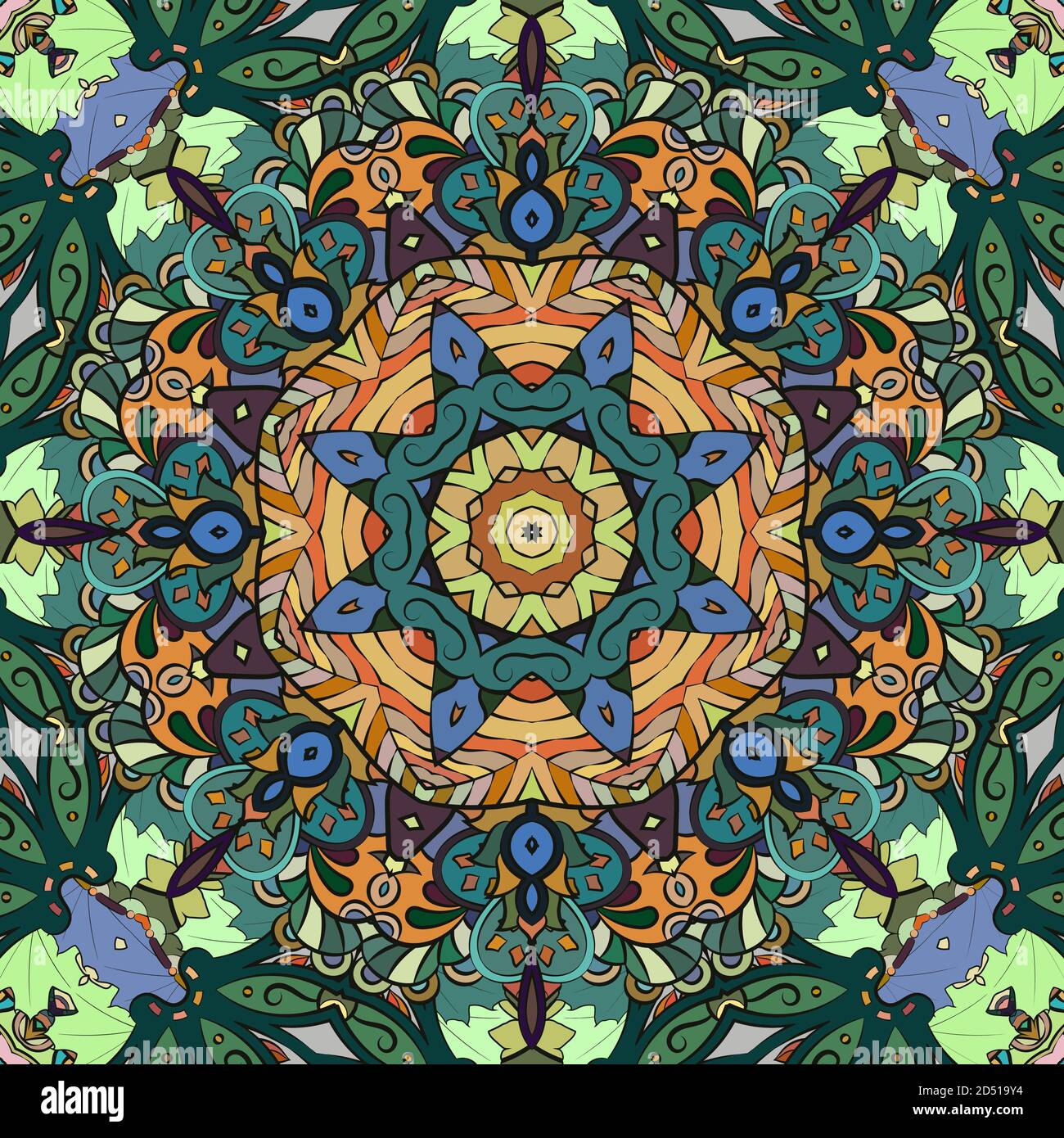 Seamless tracery tile mehndi design Stock Vector Image & Art - Alamy